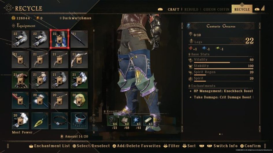 Babylon’s Fall: Recycling Guide - Games Fuze