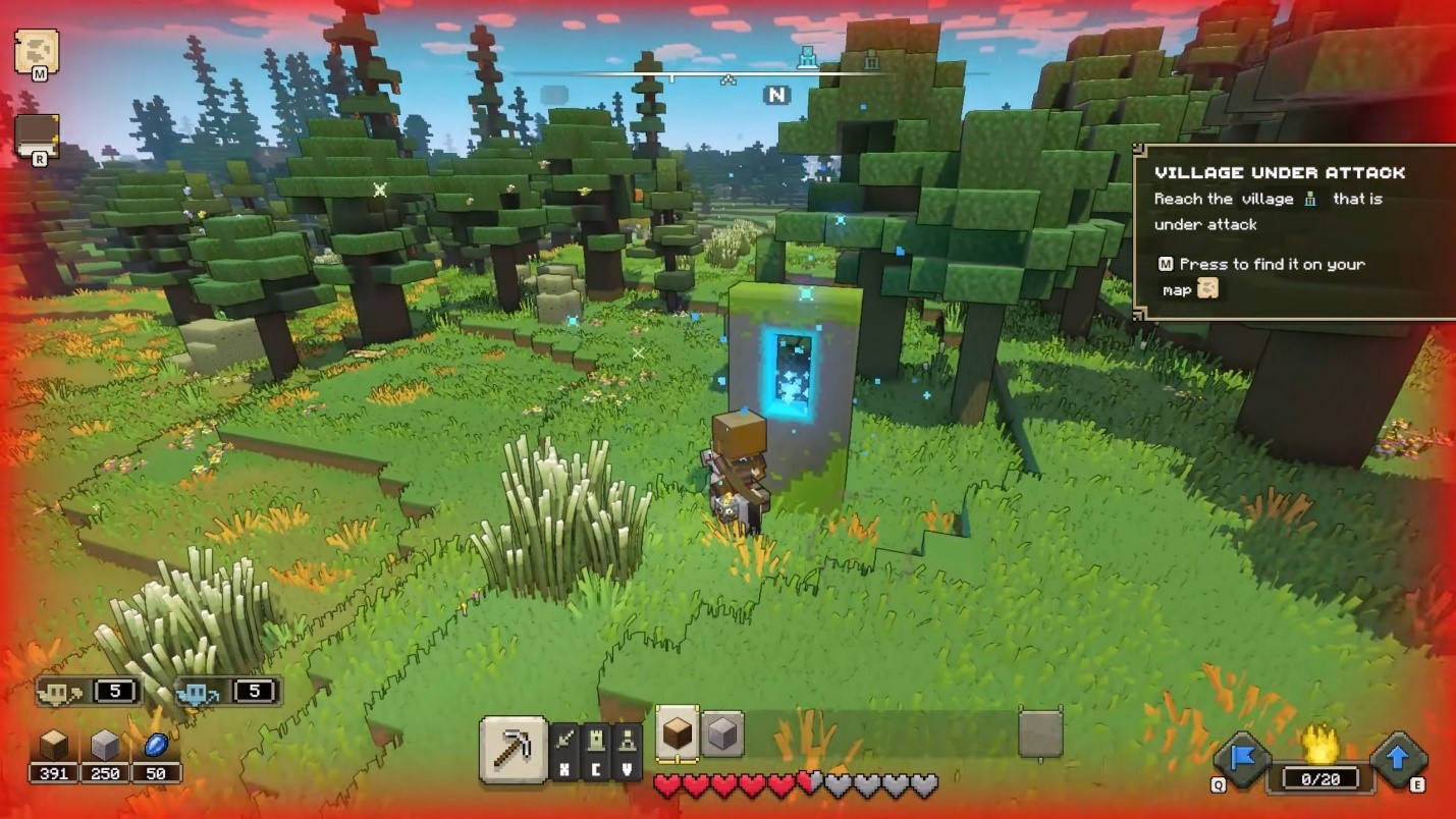 Minecraft Legends: What Is the Glowing Blue Portal Structure - Games Fuze