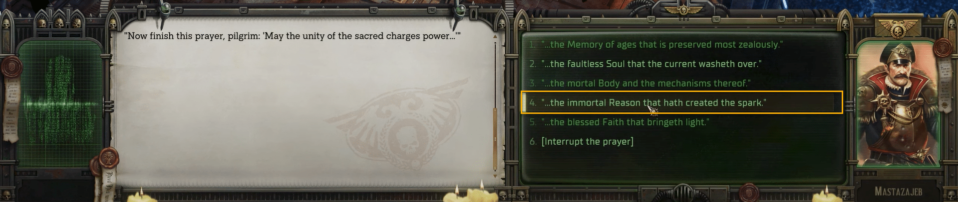 Cenobium Hymn Cogitator Puzzle Solution in Warhammer 40K Rogue Trader