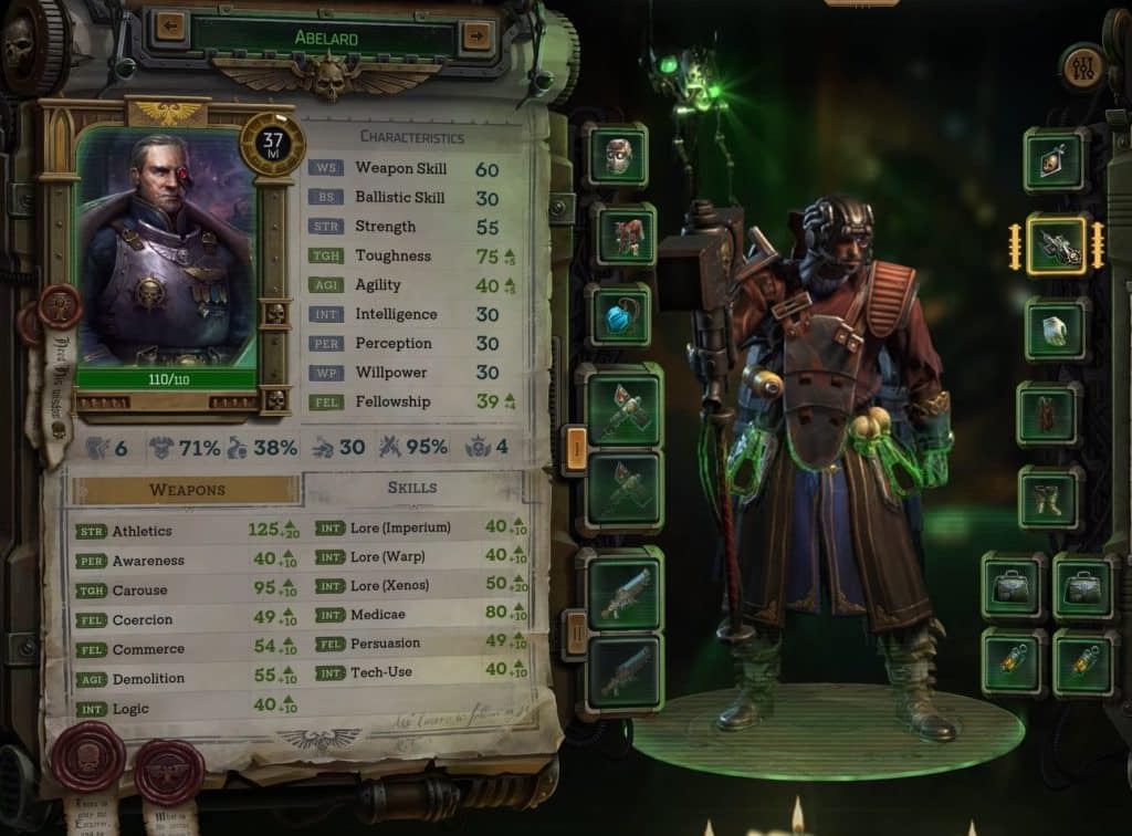 Abelard Warrior & Vanguard Build Guide in Warhammer 40K Rogue Trader