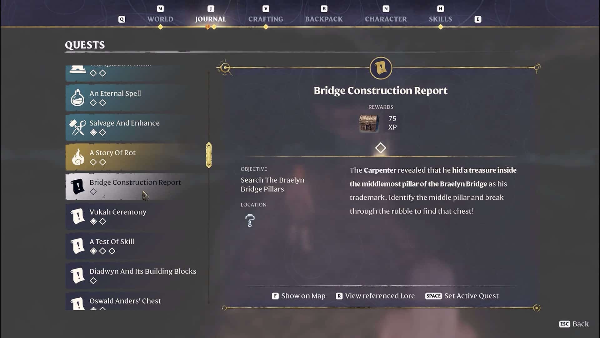 Enshrouded: Bridge Construction Report Location - Games Fuze