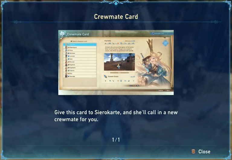 Granblue Fantasy Relink: How to Get Crewmate Card and Unlock All ...