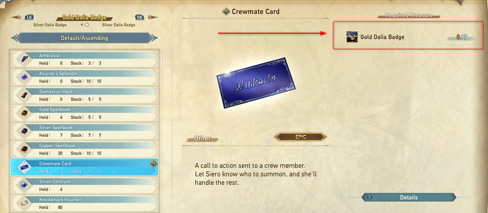 Granblue Fantasy Relink: How to Get Crewmate Card and Unlock All ...