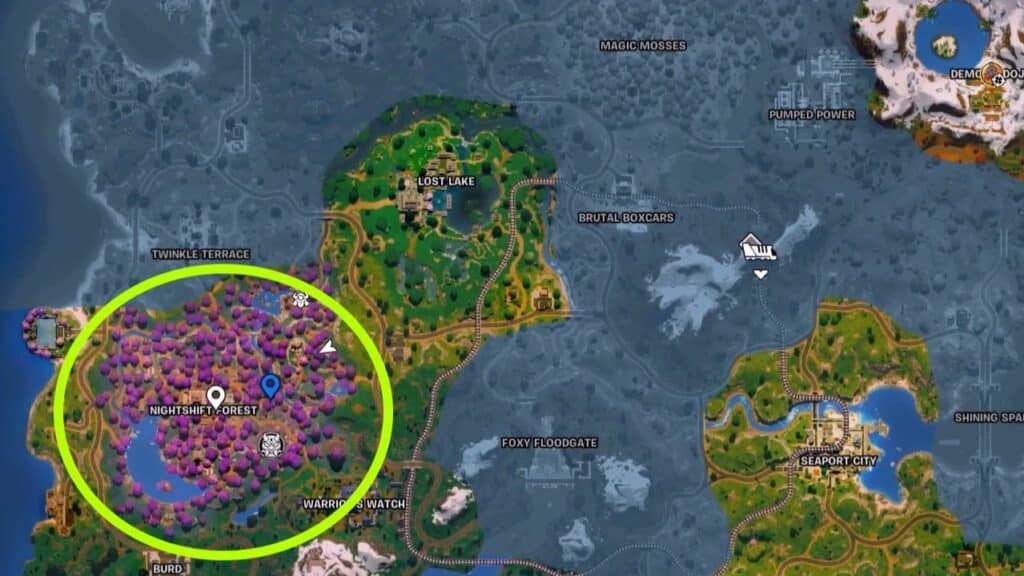 Fortnite: Nightshift Forest Location | Chapter 6 - Games Fuze