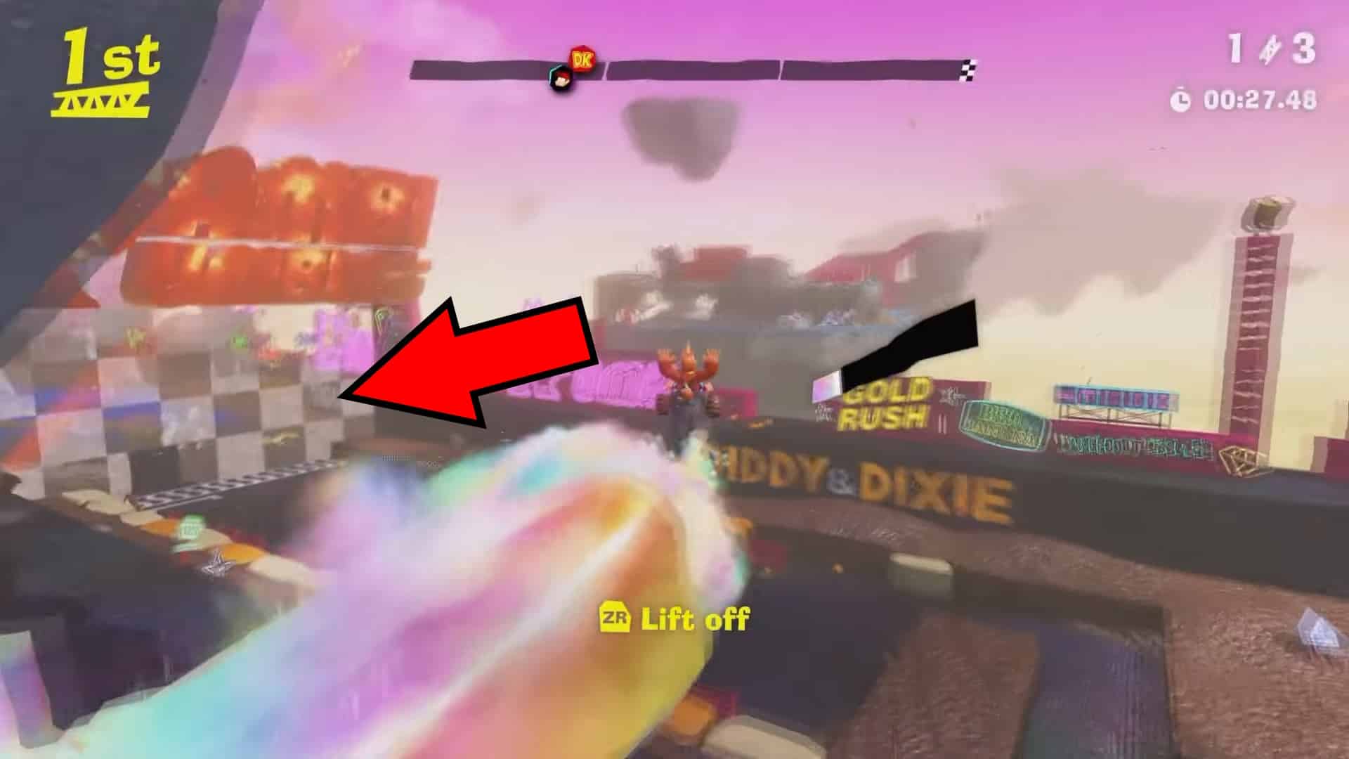 Rowdy Race Guide for Diddy & Dixie Race in Donkey Kong Bananza